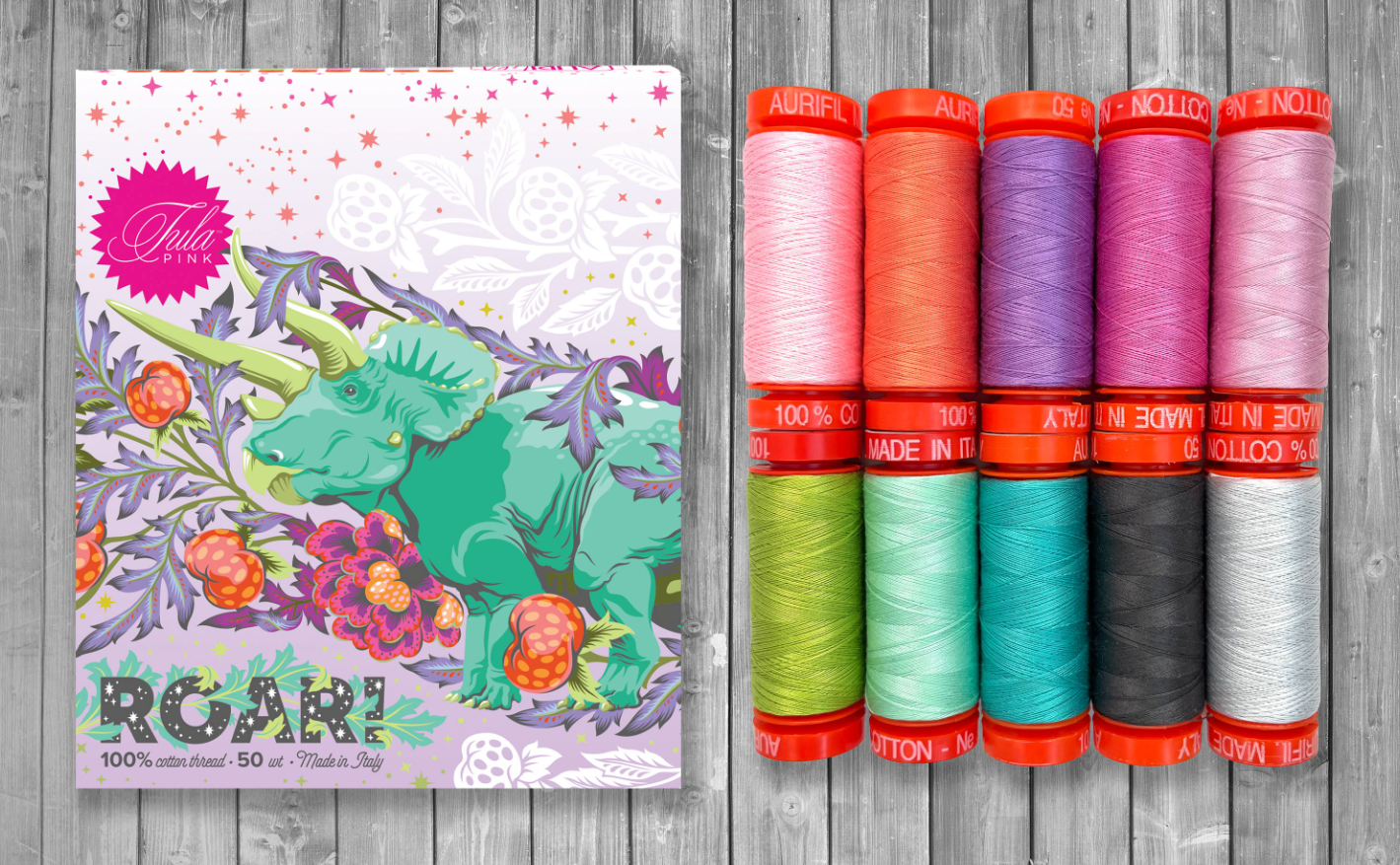 Aurifil Thread - ROAR! - Tula Pink thread collection – lemon-lyrebird ...